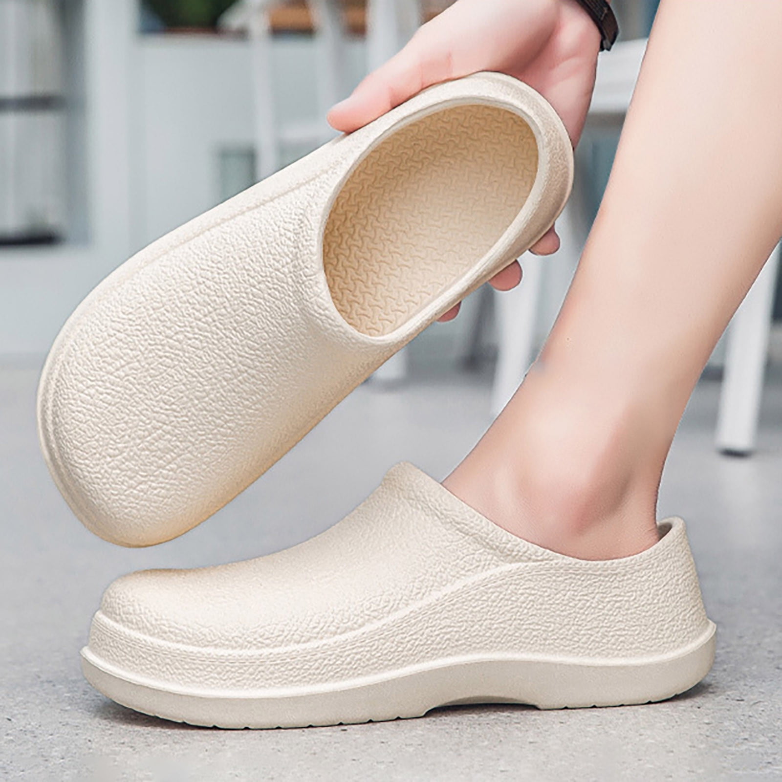 TIREOW Men Womens Anti-Skid Shoes Platform Garden Shoes Chef Special ...