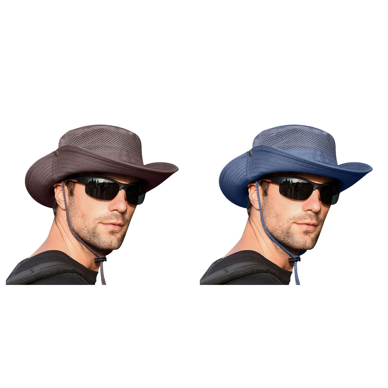 TIREOW Men's Gardening Hats Foldable Hole Male Wide Hat Mesh Sun Hats ...