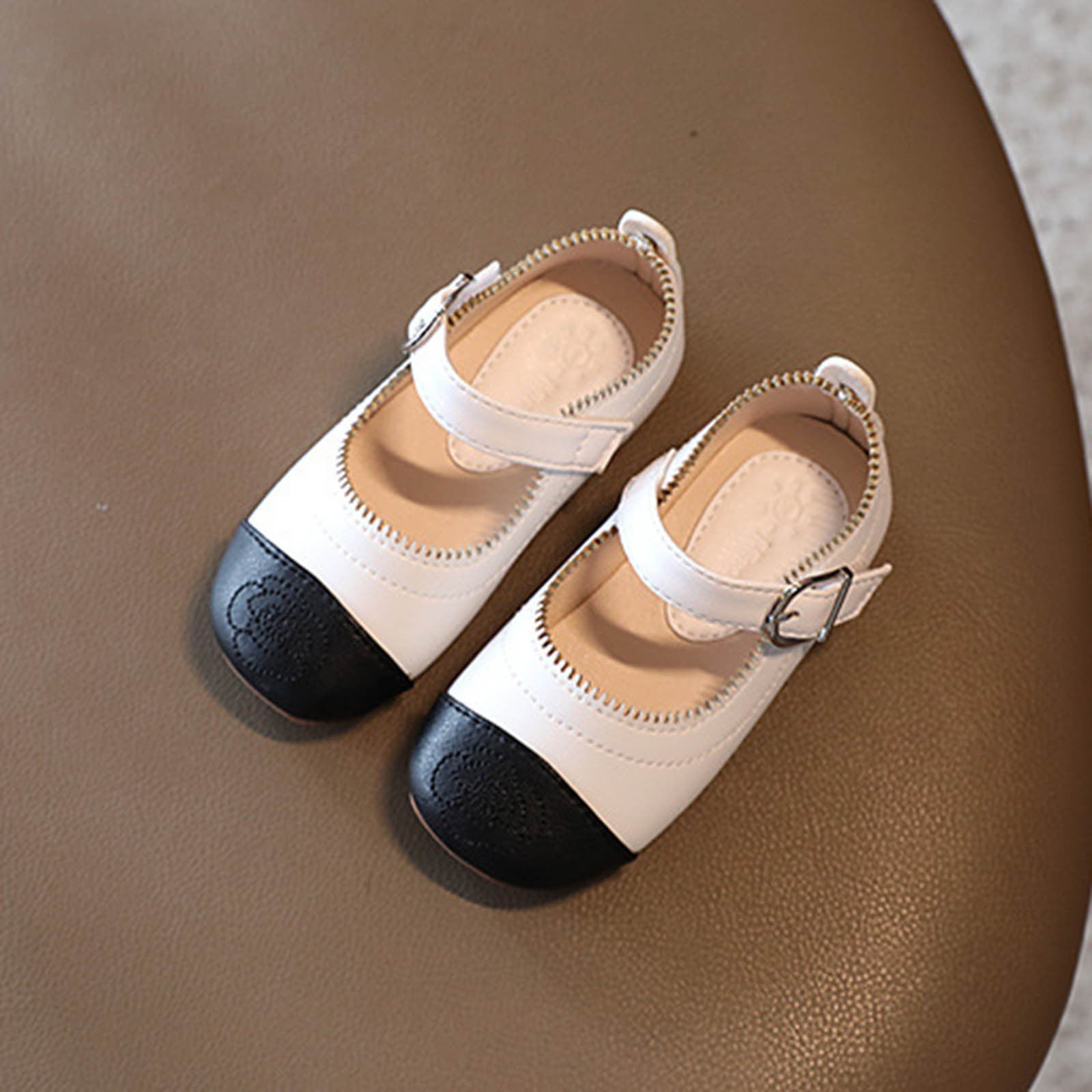 TIREOW Toddler Girls Non Slip School Uniform Dress Shoes Slip On ...