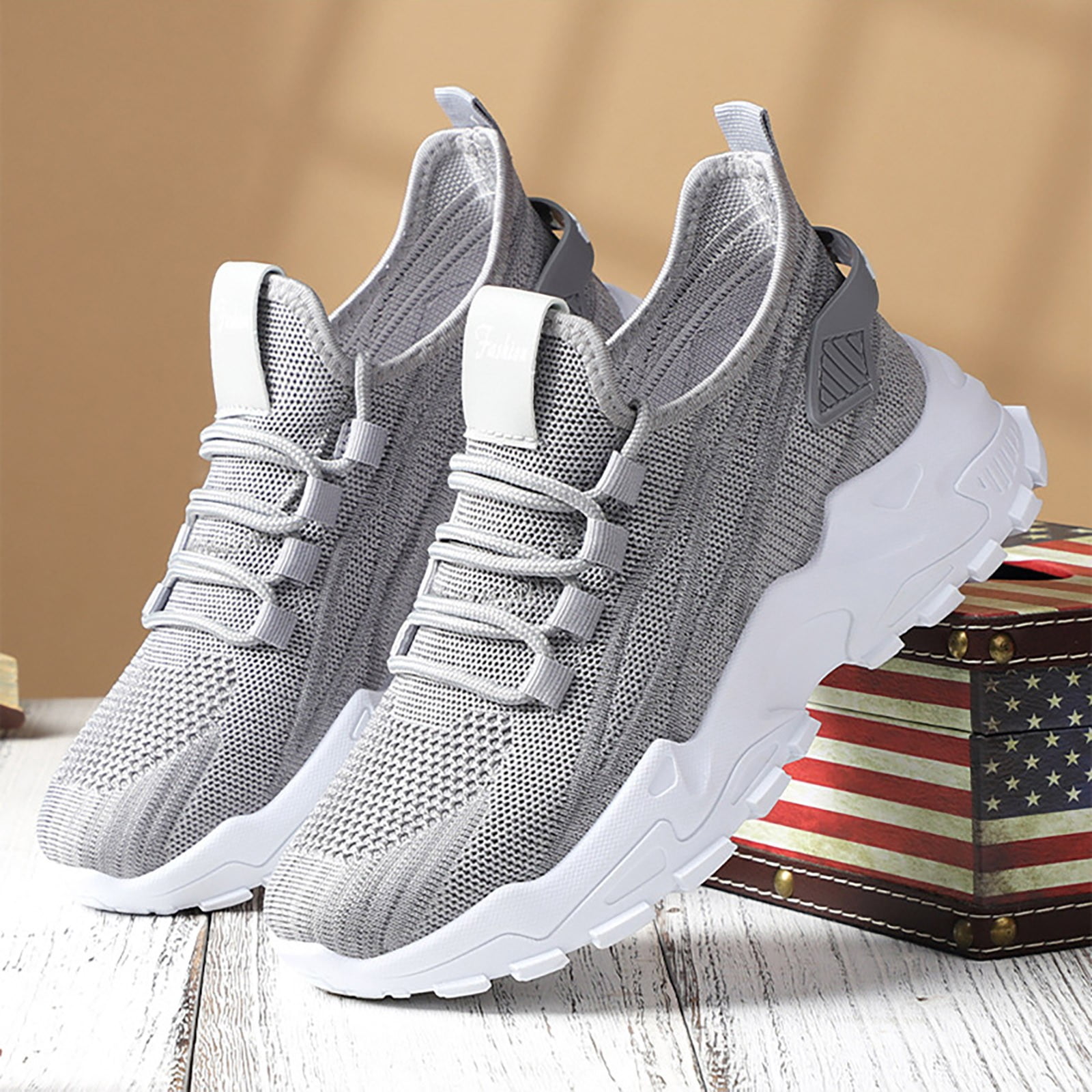 TIREOW Women’s Fashion Athletic Running Slip-on Sneakers - Breathable ...