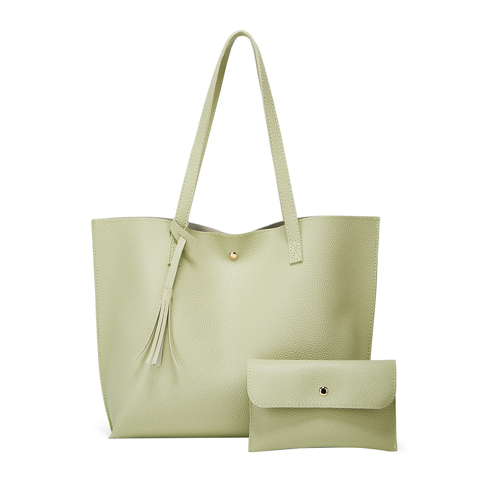 TIREOW Women's Solid Color Bag Soft Minimalist Clean Cut Pebbled PU ...
