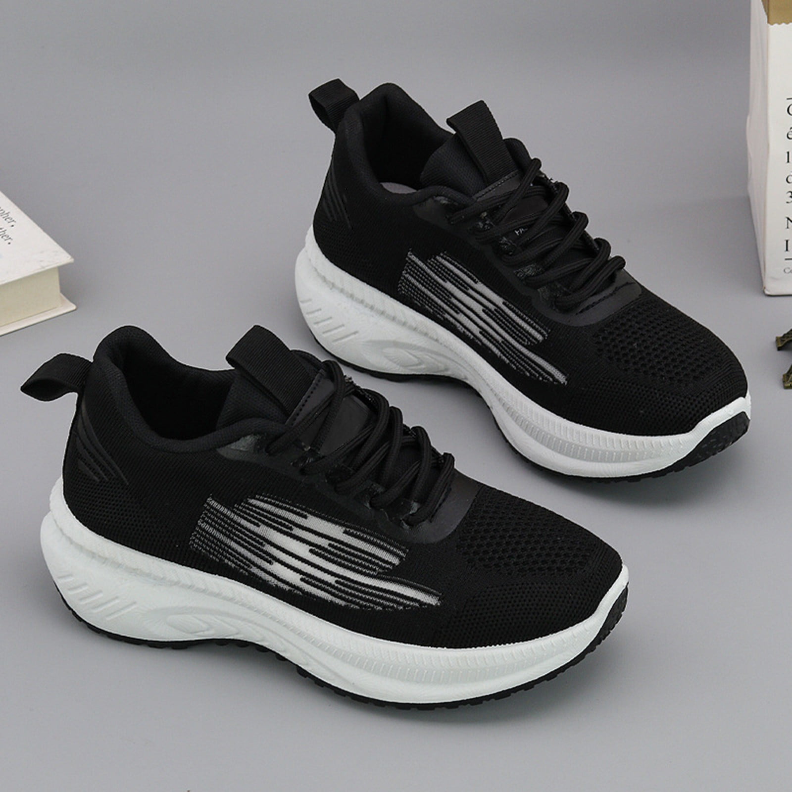 TIREOW Womens Walking Orthotic Sneakers with Arch Support Tennis Shoes ...