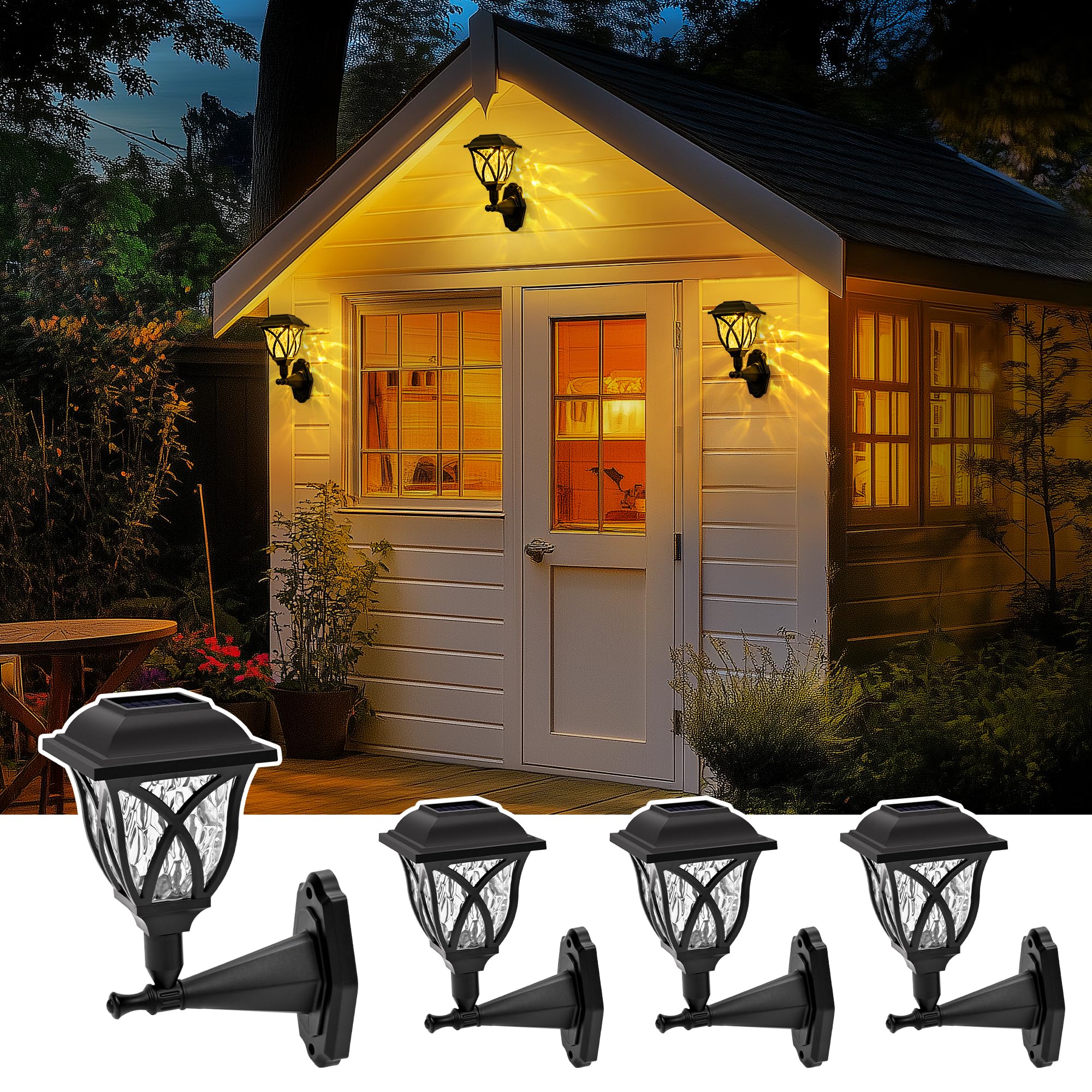 TISEJOY Solar Wall Lantern Outdoor Playhouse Light, Waterproof ...