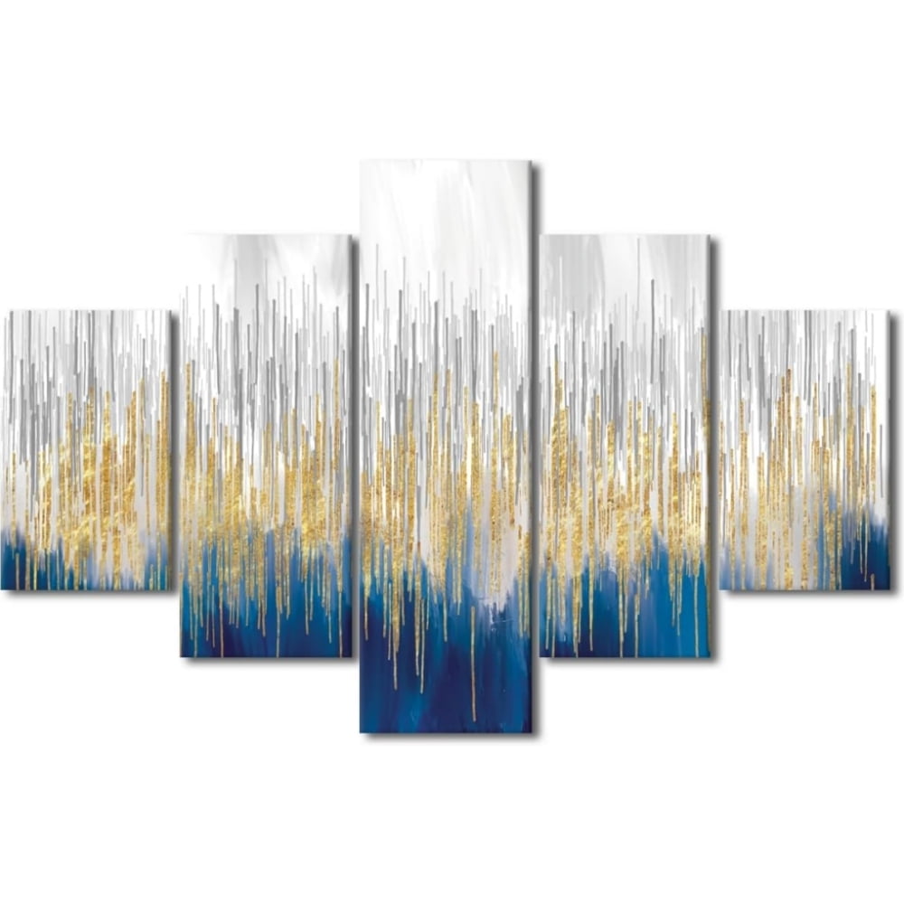 TISHIRON 5PCS Framed Abstract Theme Canvas Wall Art Set,60"x40 ...