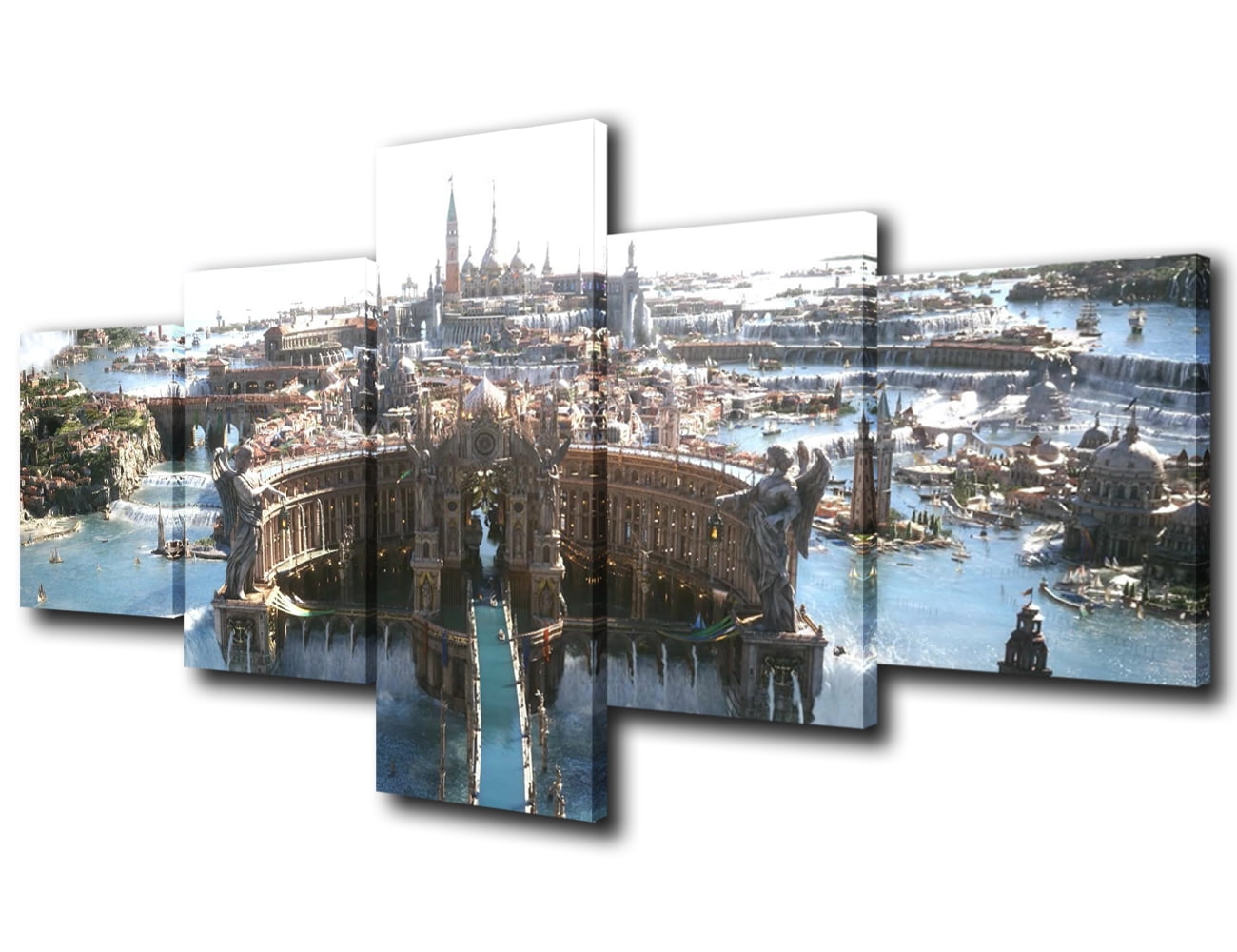 TISHIRON 5PCS Framed Canvas Wall Art Set,50"x24"Nove Crystallis Final ...