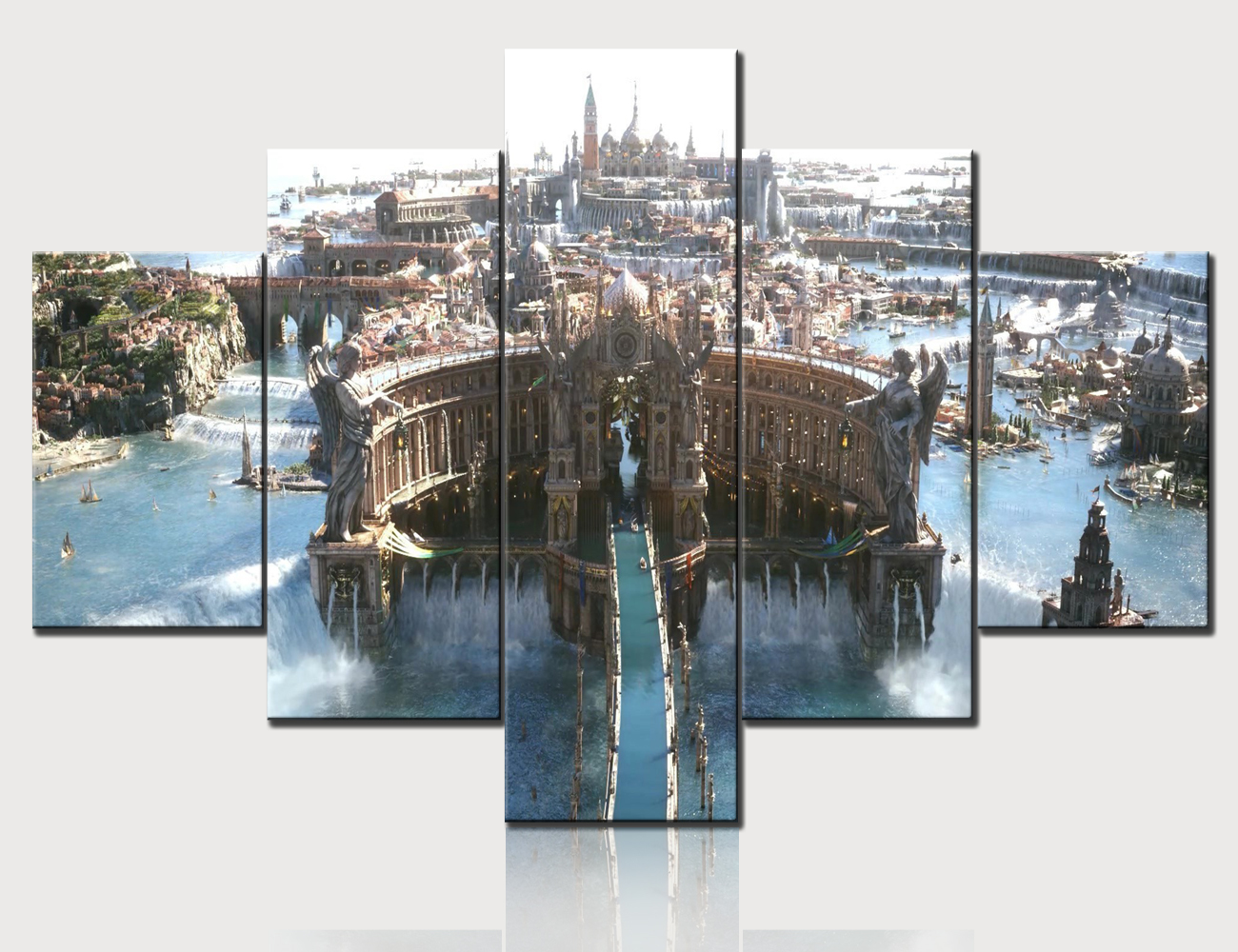 TISHIRON 5PCS Framed Canvas Wall Art Set,60"x40" Nove Crystallis Final ...