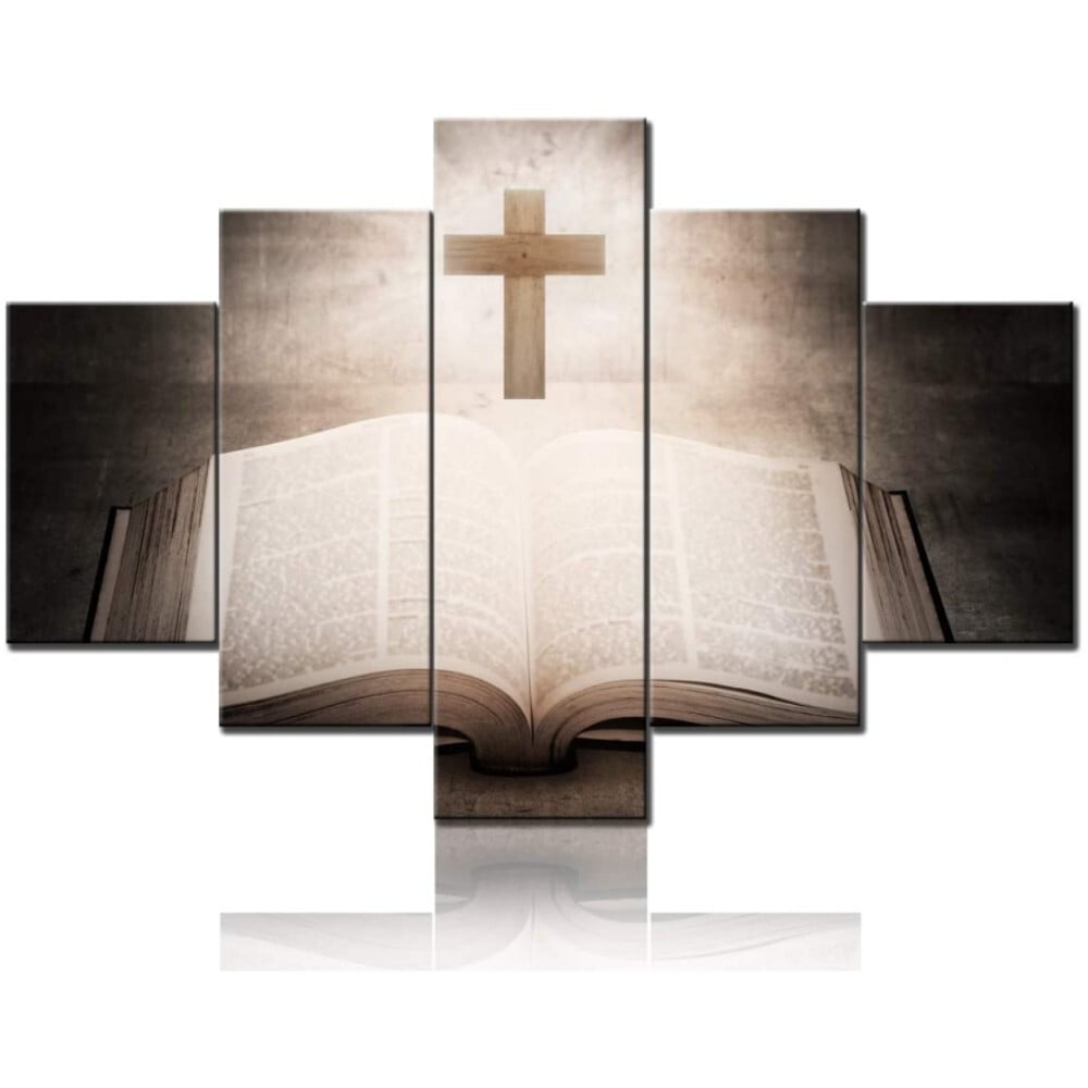 TISHIRON 5PCS Framed Jesus Canvas Wall Art Set,60"x32" Sunshine ...