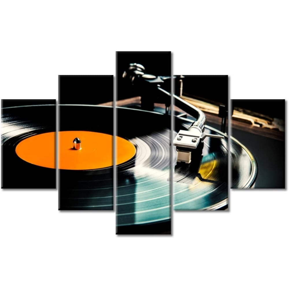 TISHIRON 5PCS Framed Music Theme Canvas Wall Art Set,60"x40" Vintage ...