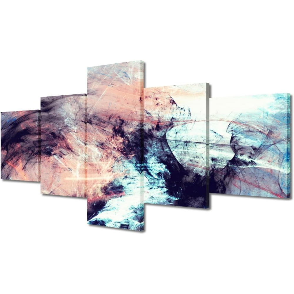 TISHIRON 5PCS Framed Painting Art Theme Canvas Wall Art Set,50"x24 ...