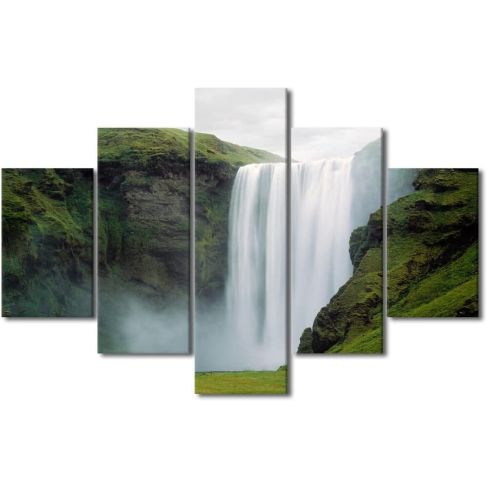 TISHIRON 5PCS Framed Waterfalls Theme Canvas Wall Art Set,60"x40 ...