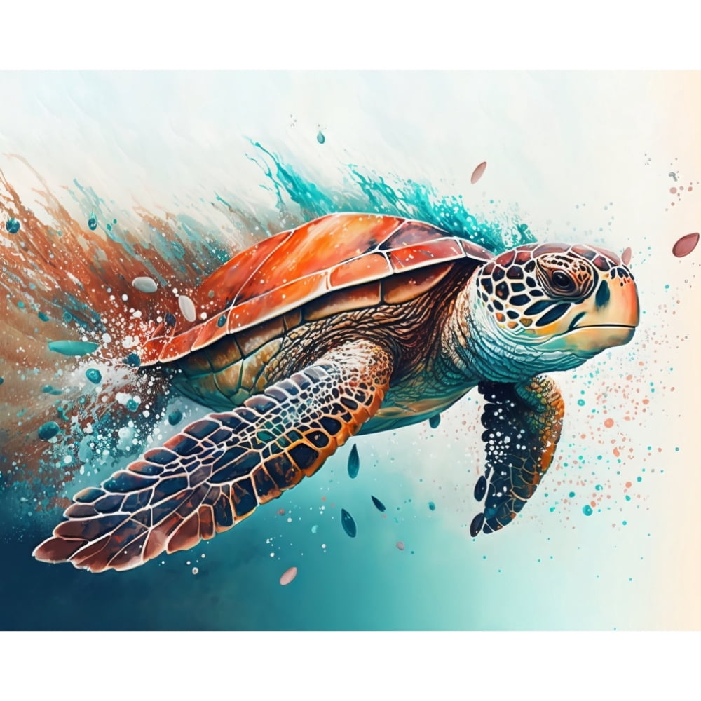 TISHIRON Diamond Art Painting Kits,12x16 inch 5D DIY Colourful Sea ...
