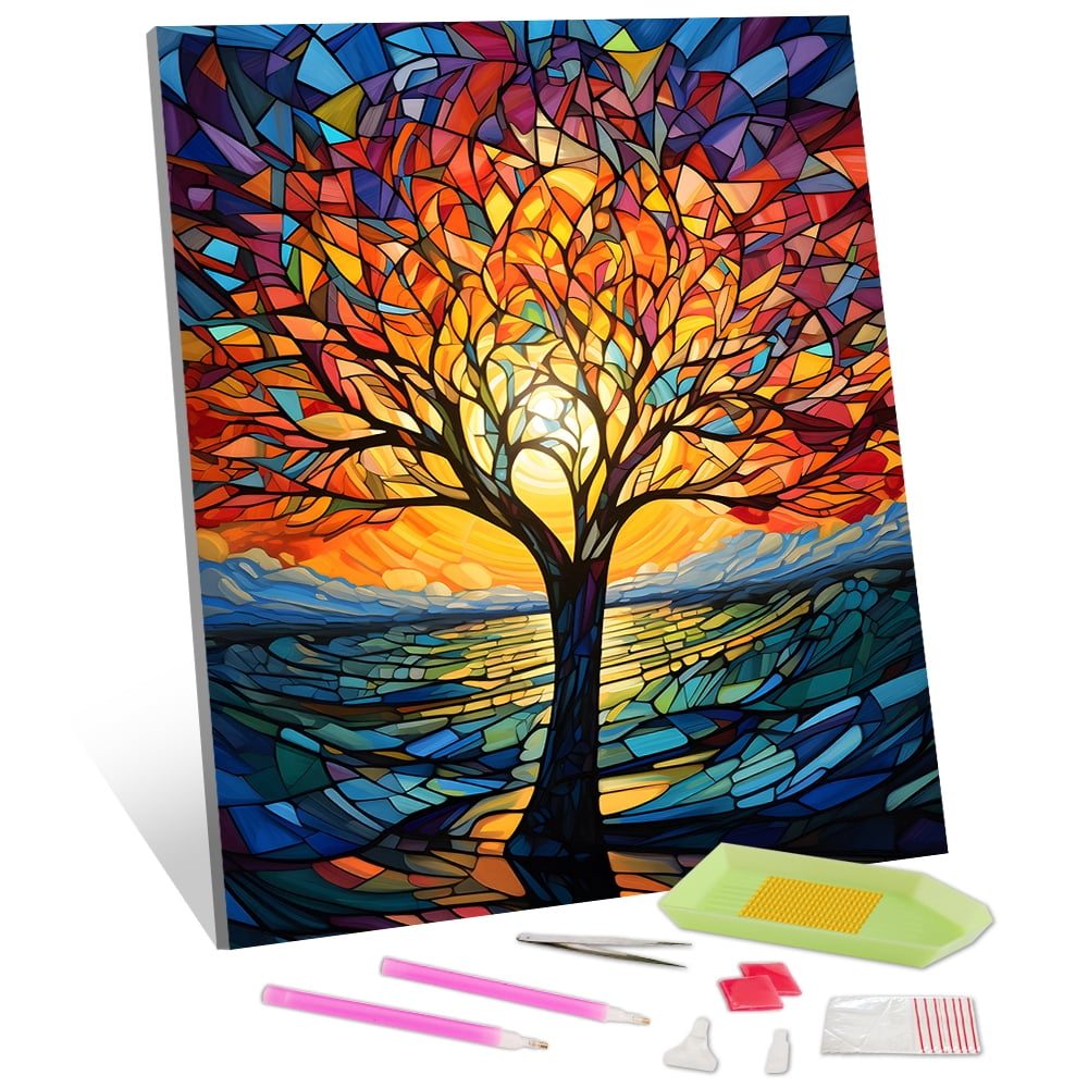 TISHIRON Trees Diamond Art Painting Kit - Walmart.com