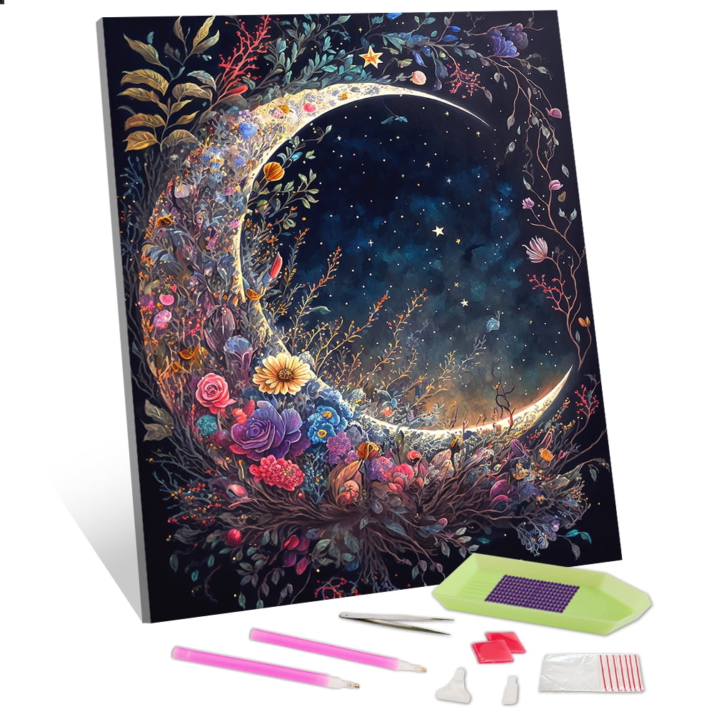TISHIRON Diamond Art Painting Kits,12x16 inch 5D DIY Flowers in the ...