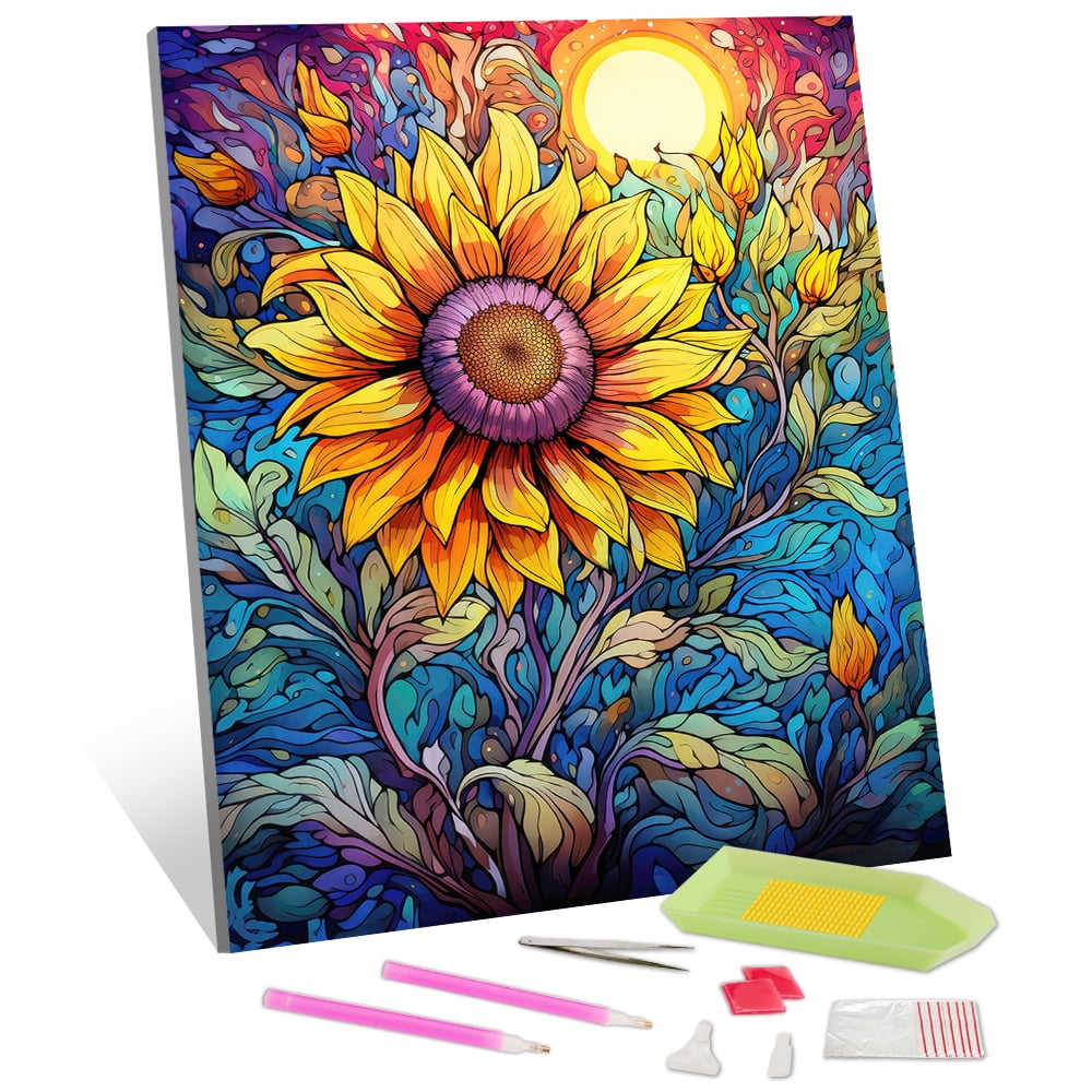 TISHIRON Sunflower Diamond Art Painting Kit - Walmart.com