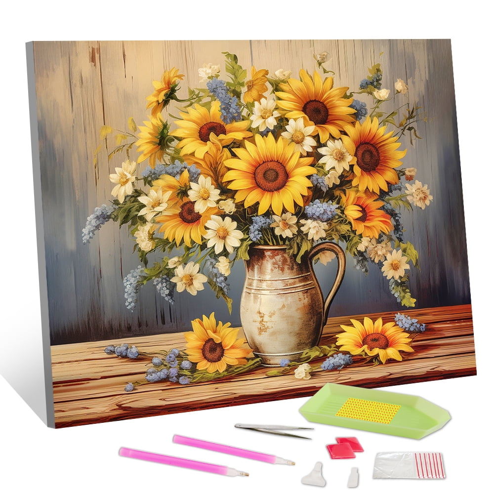 TISHIRON Vase of Chrysanthemums Diamond Painting Art Kit - Walmart.com