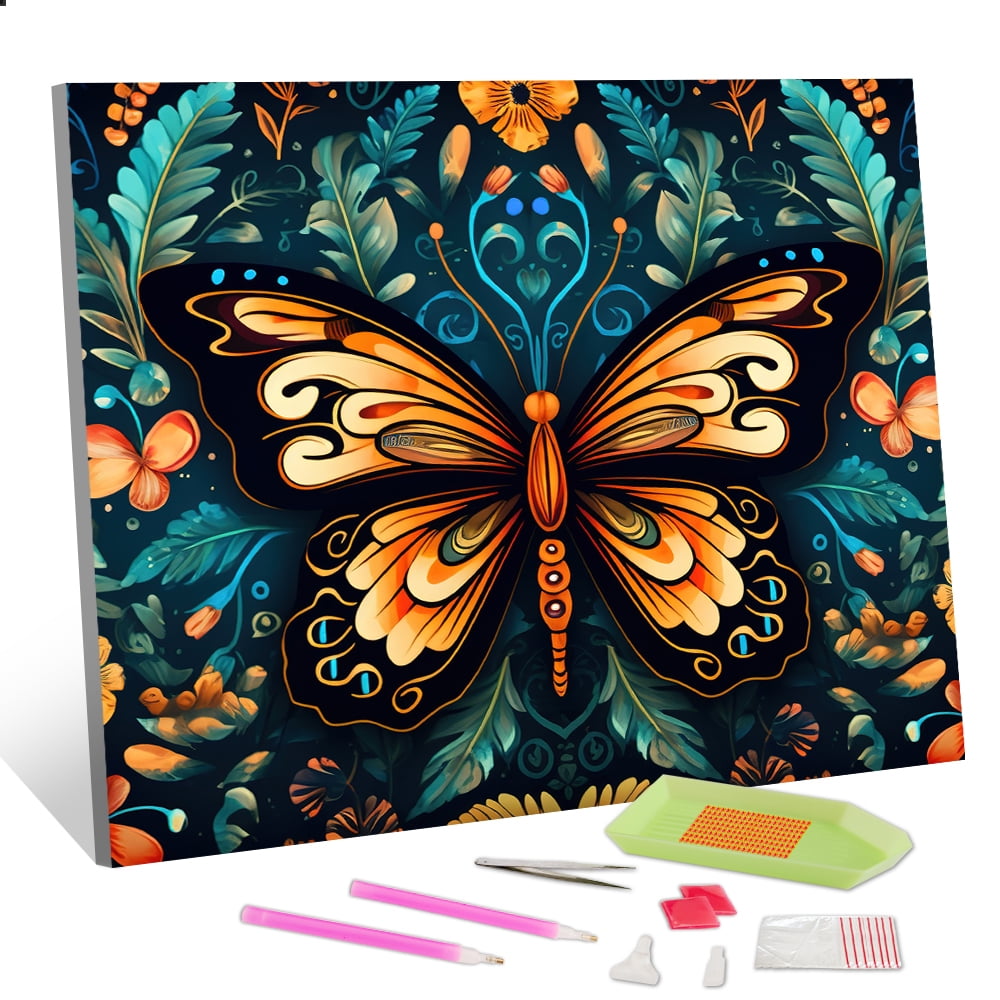 TISHIRON Vintage Butterfly Diamond Painting Art Kit - Walmart.com