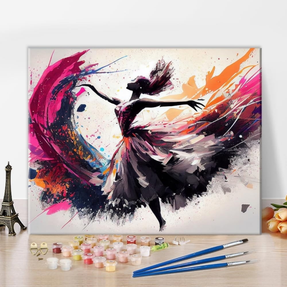 TISHIRON Paint by Numbers for Adults,16x20 inch Canvas Wall Art Ballet ...