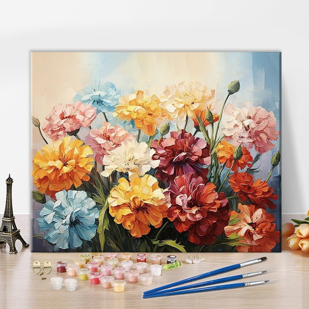 TISHIRON Paint by Numbers for Adults,16x20 inch Canvas Wall Art ...