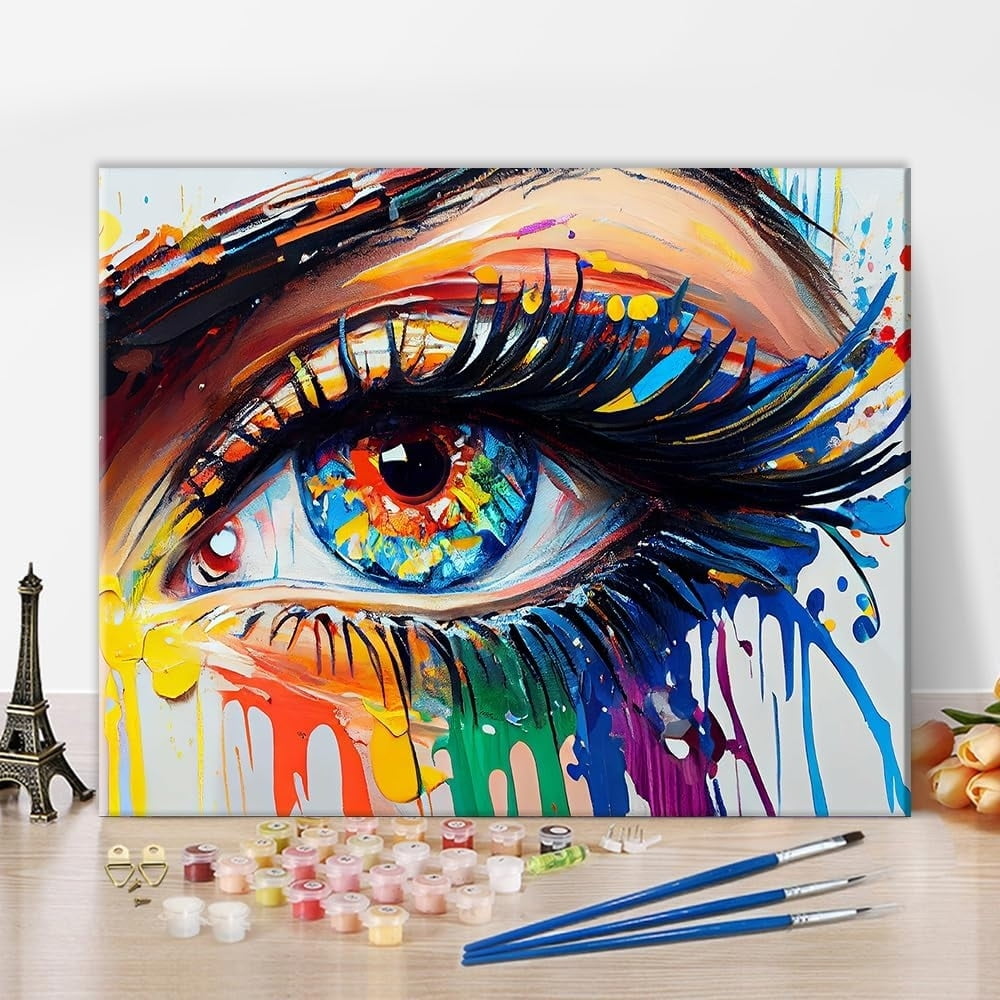 TISHIRON Paint by Numbers for Adults,16x20 inch Canvas Wall Art ...
