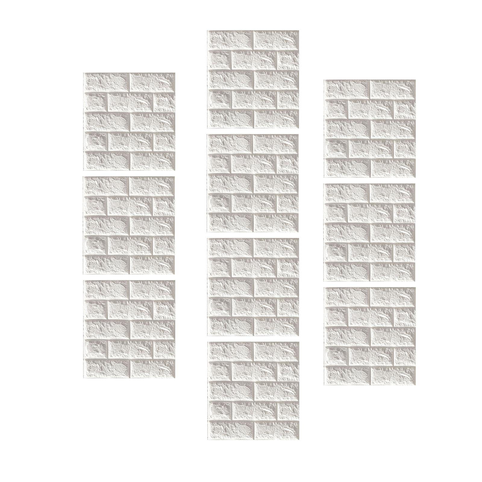 TISHITA 10Pcs Foam Brick Wallpaper 3D Wall Panels Waterproof Faux ...