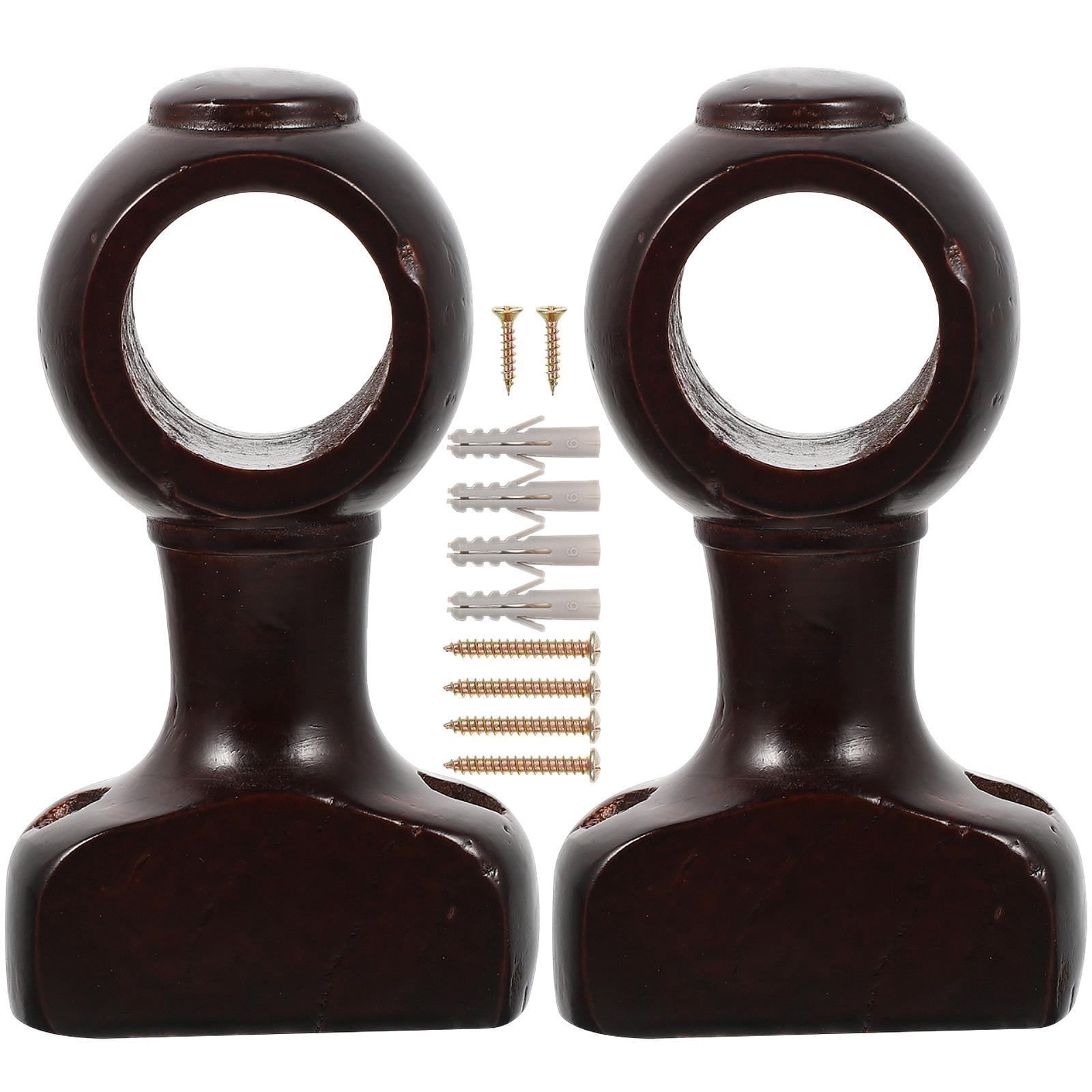 TISHITA 2 Pieces Curtain Rod Bracket Bedroom Drapery Rod Holders ...