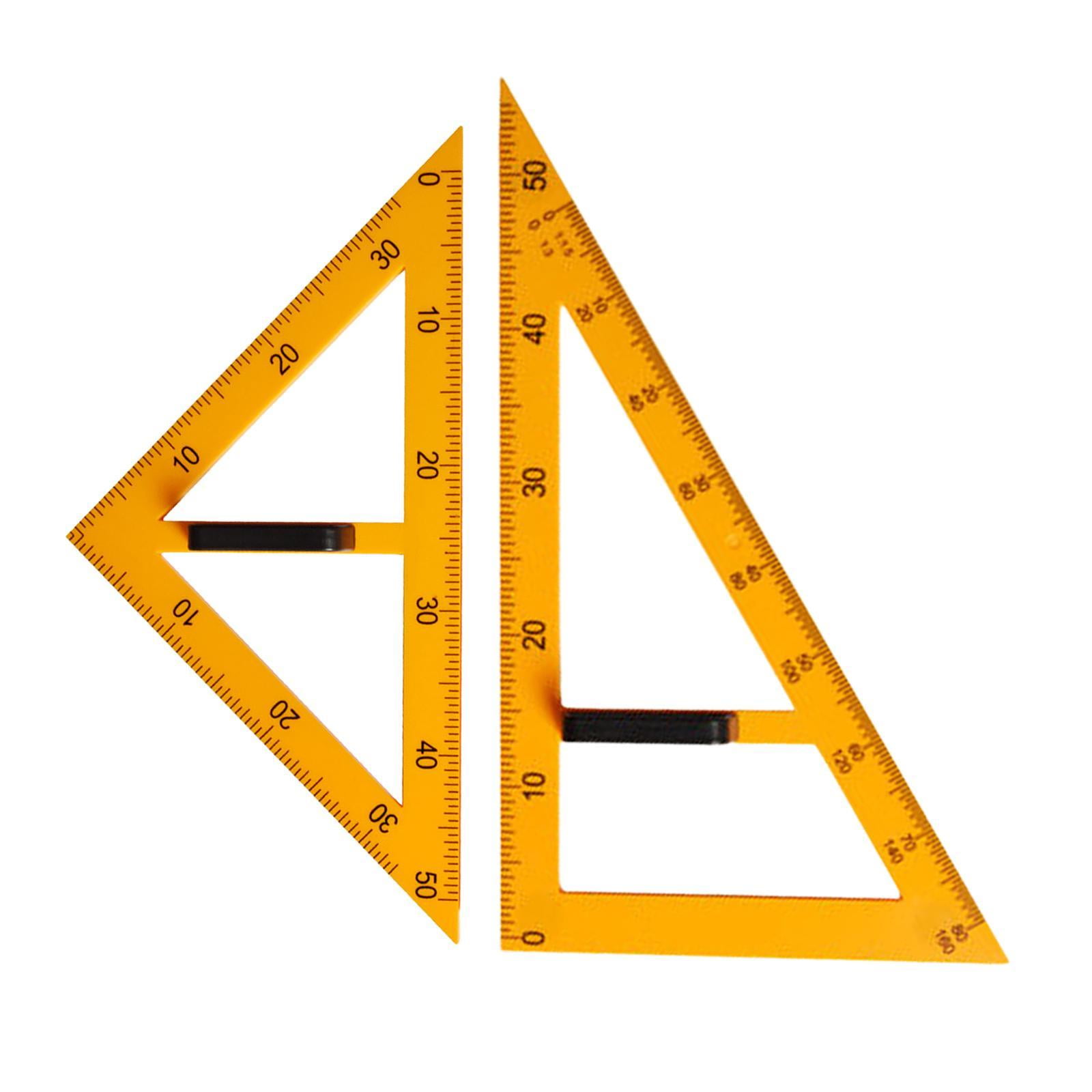 TISHITA 2 Pieces Large Mathematics Teaching Ruler,Equilateral Triangle ...