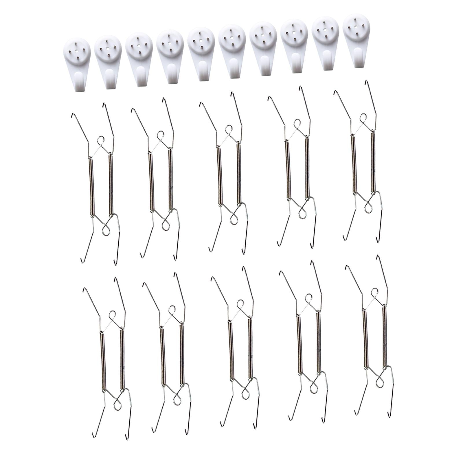 TISHITA 20 Pieces Invisible Plate Hangers Decorative Wire Plate Hangers ...