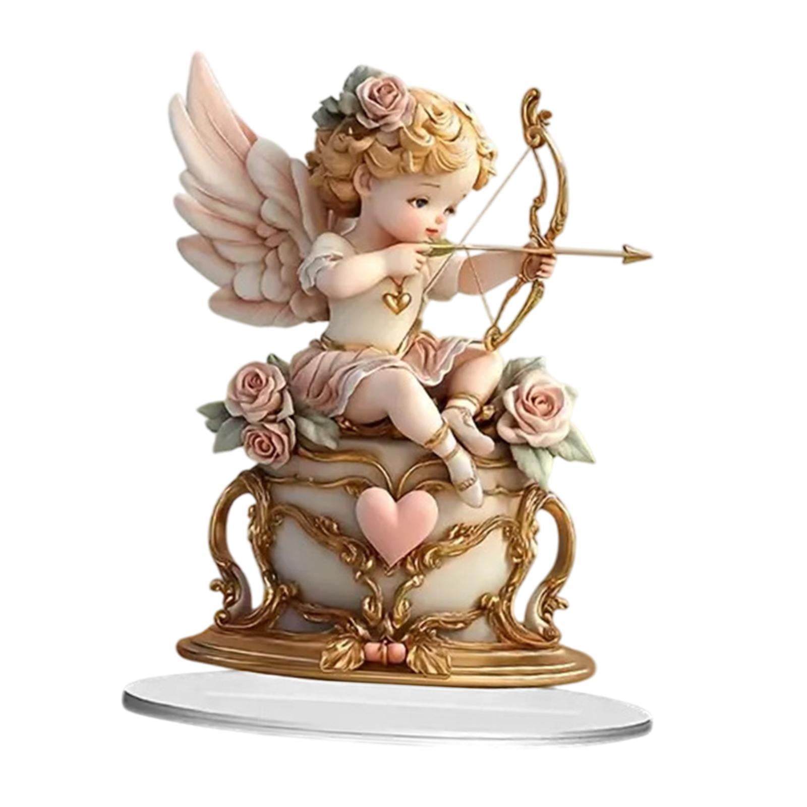 TISHITA 2D Flat Acrylic Table Ornament Sign Angel Sign Cherub ...
