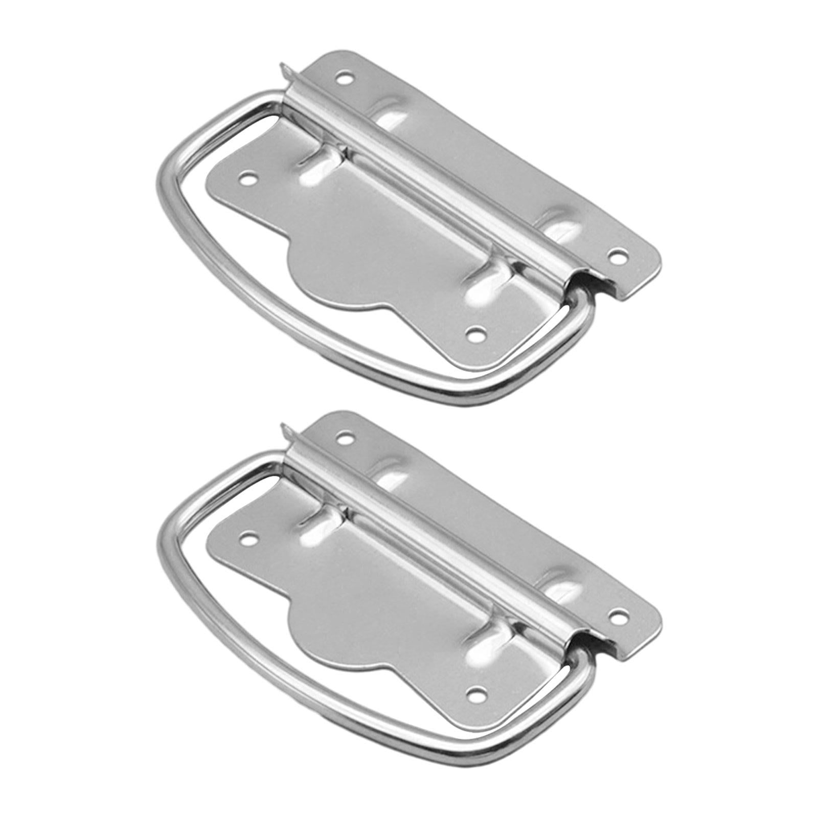 TISHITA 2Pcs Stainless Steel Folding Pull Handles Cabinet Lifting Rings ...