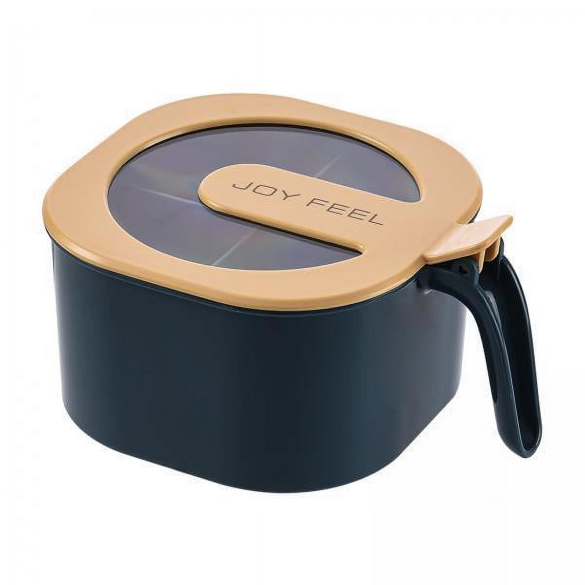 TISHITA 2x 4 Section Kitchen Seasoning Box with Serving Spoons Spice ...