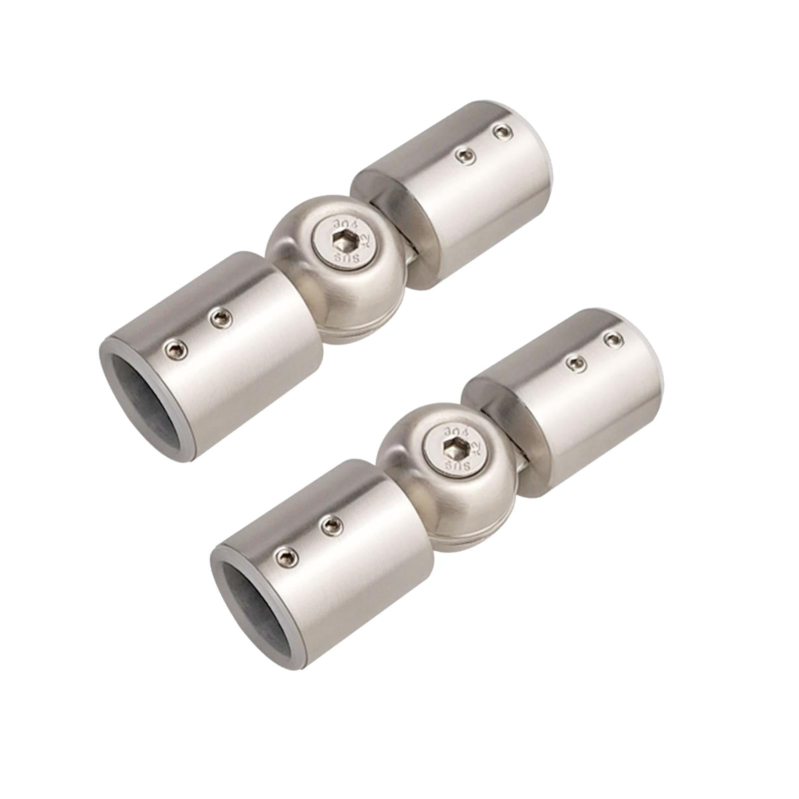 TISHITA 2x Curtain Rod Corner Connector Adjustable Angle for Bay Window ...