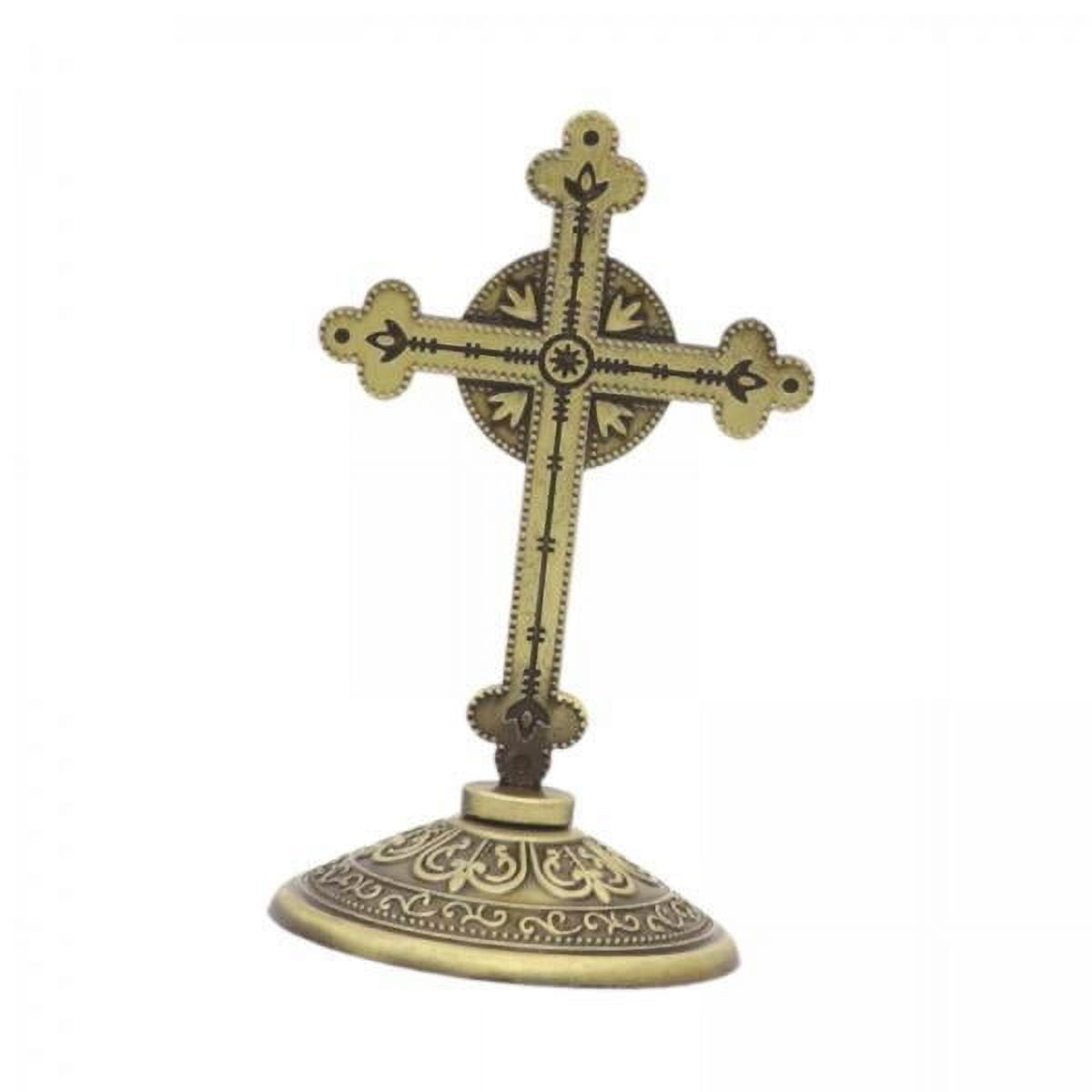 TISHITA 2xStanding Cross Figurine Zinc Alloy Cross Statue for Mantels ...