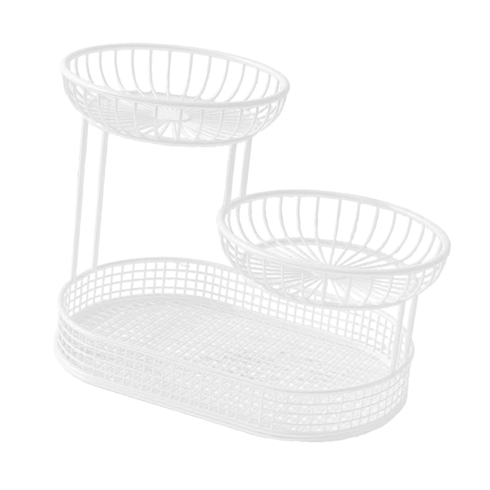 TISHITA 3 Layer Fruit Basket Metal Mesh Fruits Stand for Dining Room ...