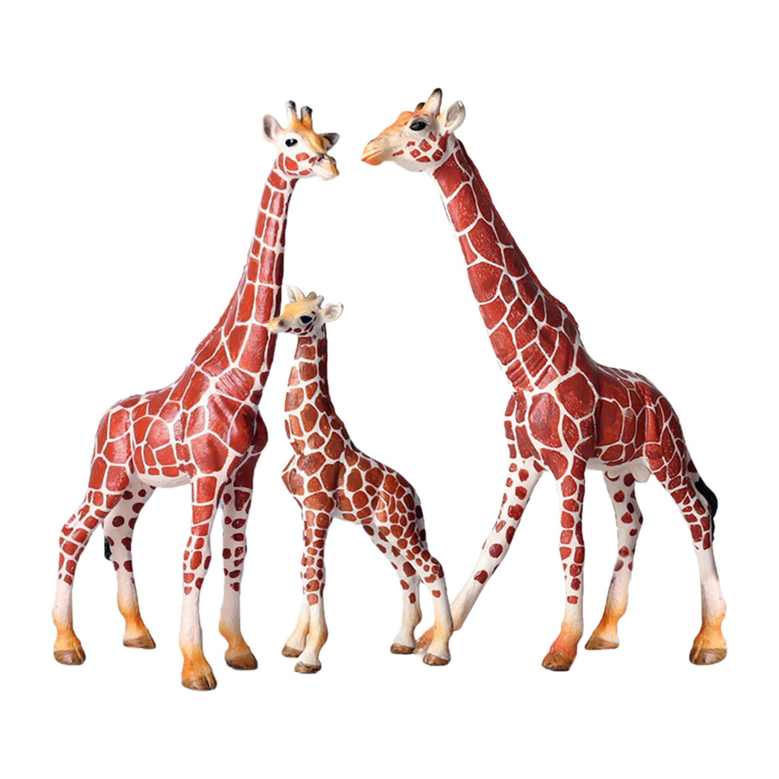 TISHITA 3 Pieces Giraffe Figurine Ornament Giraffe Figures for Children ...