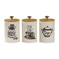 TISHITA 3 Pieces Kitchen Canisters Set Coffee Tea Sugar Containers ...