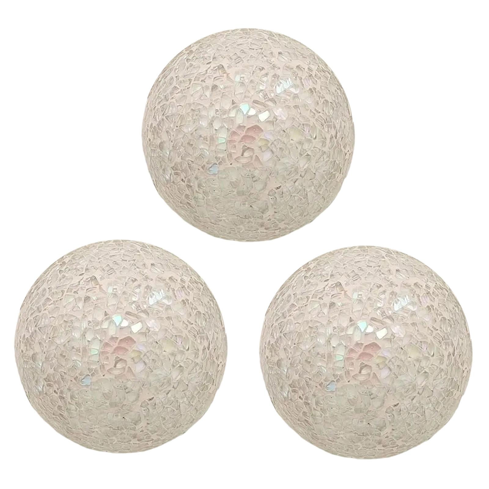 TISHITA 3Pcs Glass Mosaic Balls Tray Bowls Living Room Vases Wedding ...