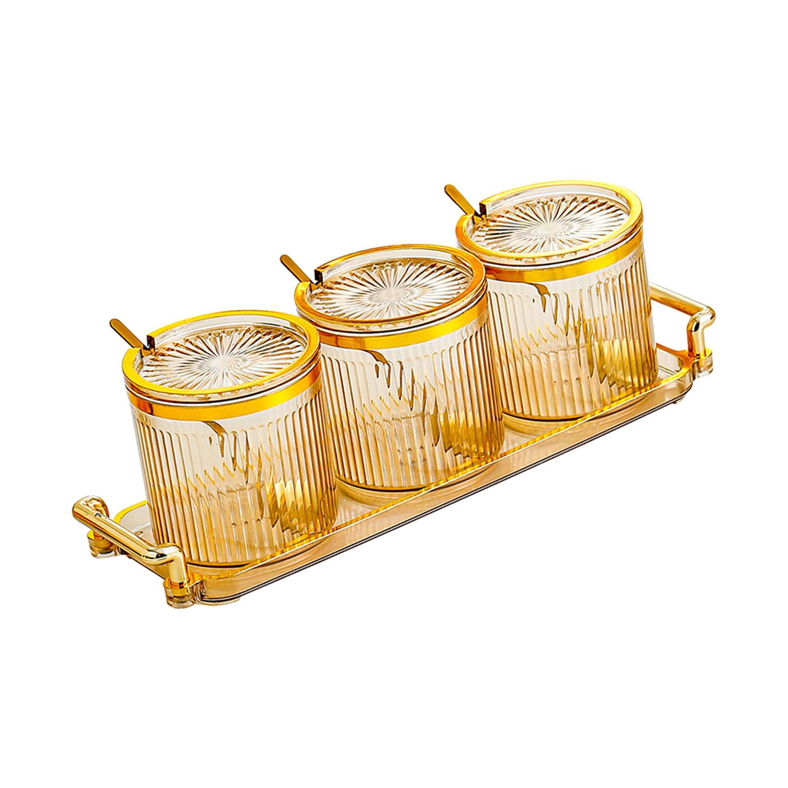 TISHITA 3Pcs Seasoning Storage Canister Sugar Container Box with Lid ...