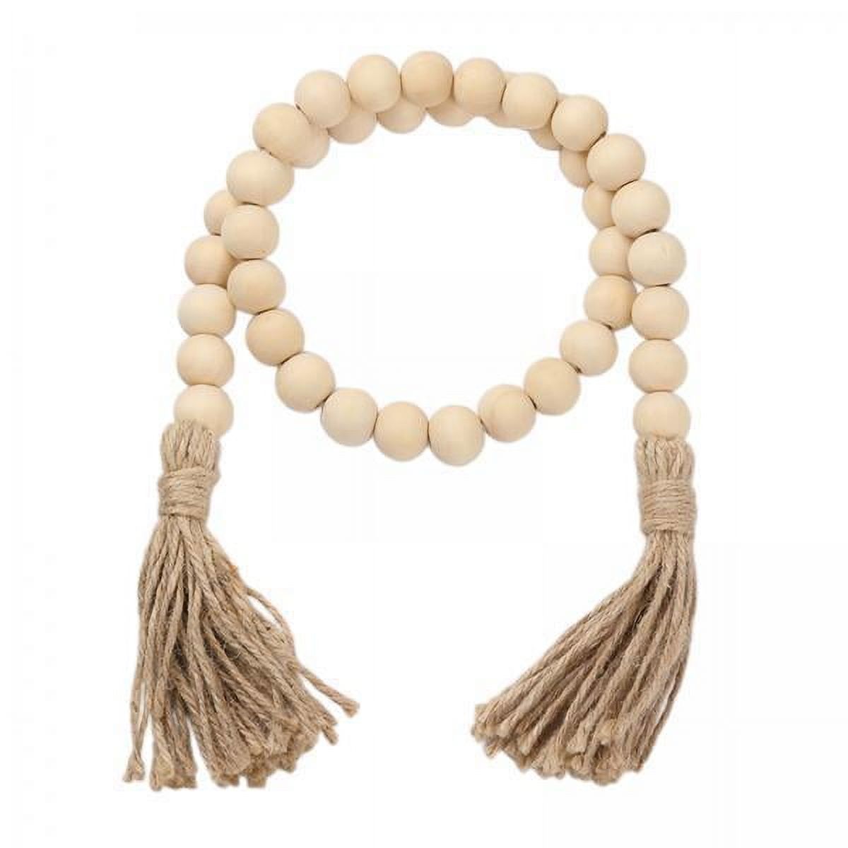 TISHITA 3xFarmhouse Wooden Beads Garland Tassel Decor for Coastal ...