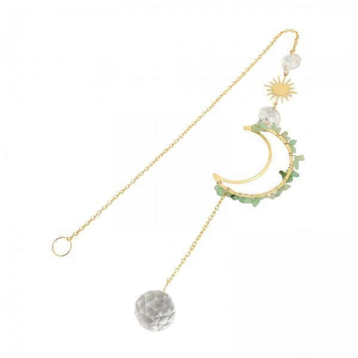 TISHITA 3xMoon Pendant Rainbow Effect Crystal Wind Chime Pendant ...