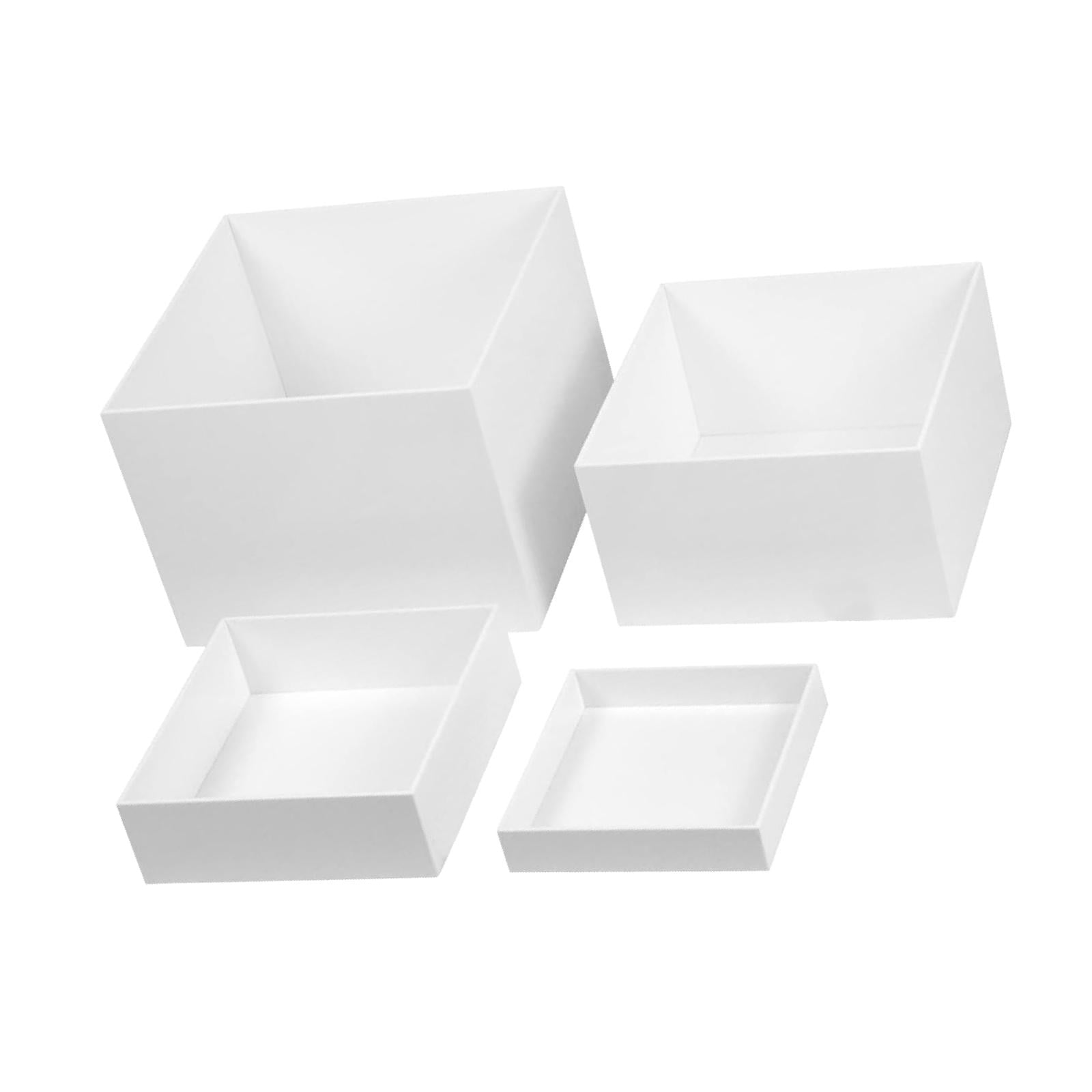 TISHITA 4 Pieces Buffet Riser Cube Display Nesting Riser Acrylic with ...