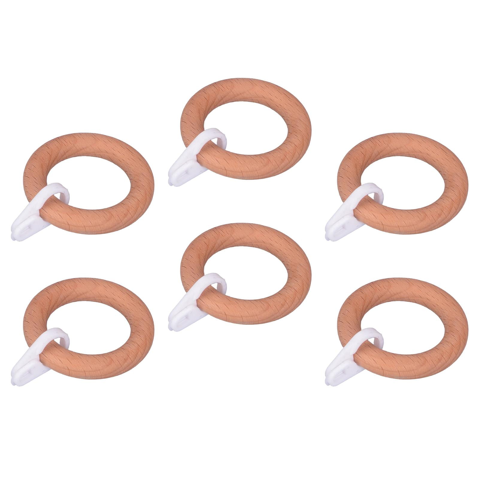 TISHITA 6 Pieces Curtain Rod Rings Curtain Rings Hook Curtain Pole ...