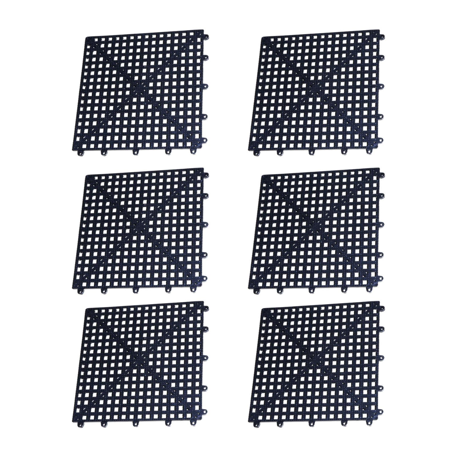 TISHITA 6 Pieces Interlocking Floor Tiles Non Slip Splicing Mats Shower ...