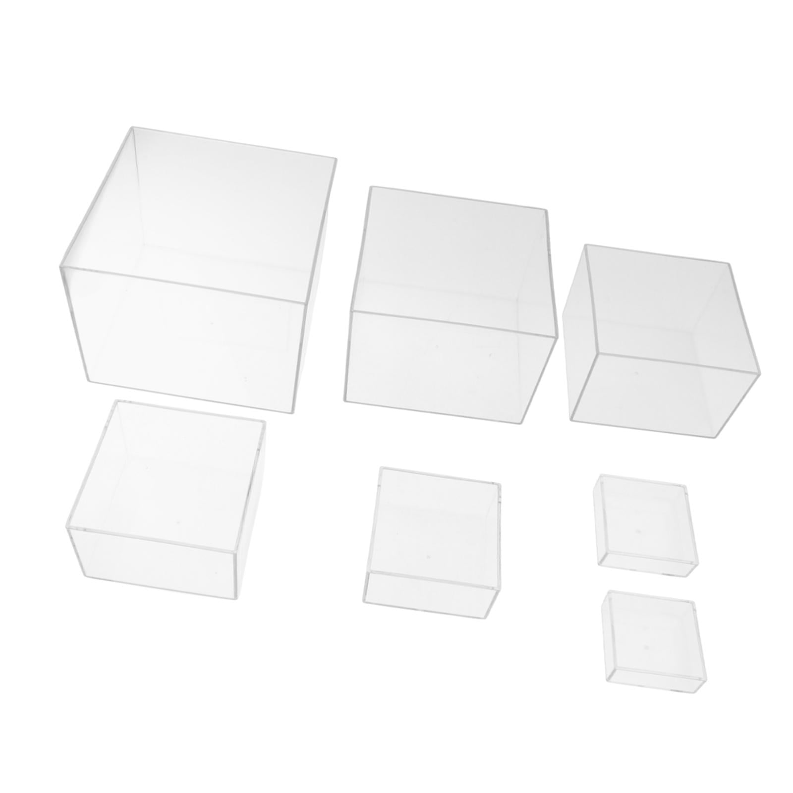 TISHITA 7Pcs Acrylic Buffet Acrylic Cube Display Nesting Riser with ...