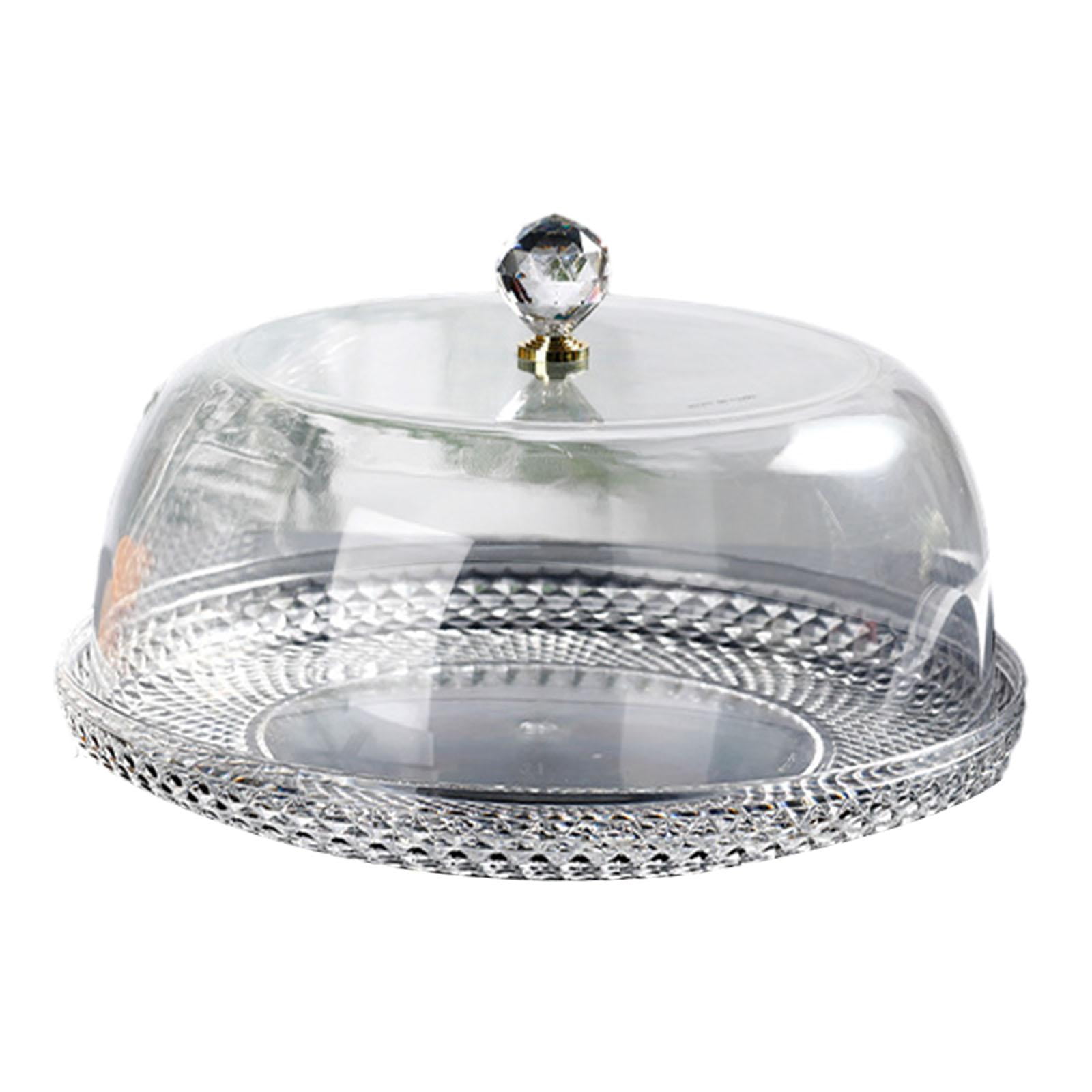 TISHITA Acrylic Cake Stand with Dome Cake Pan Pastry Display Server ...