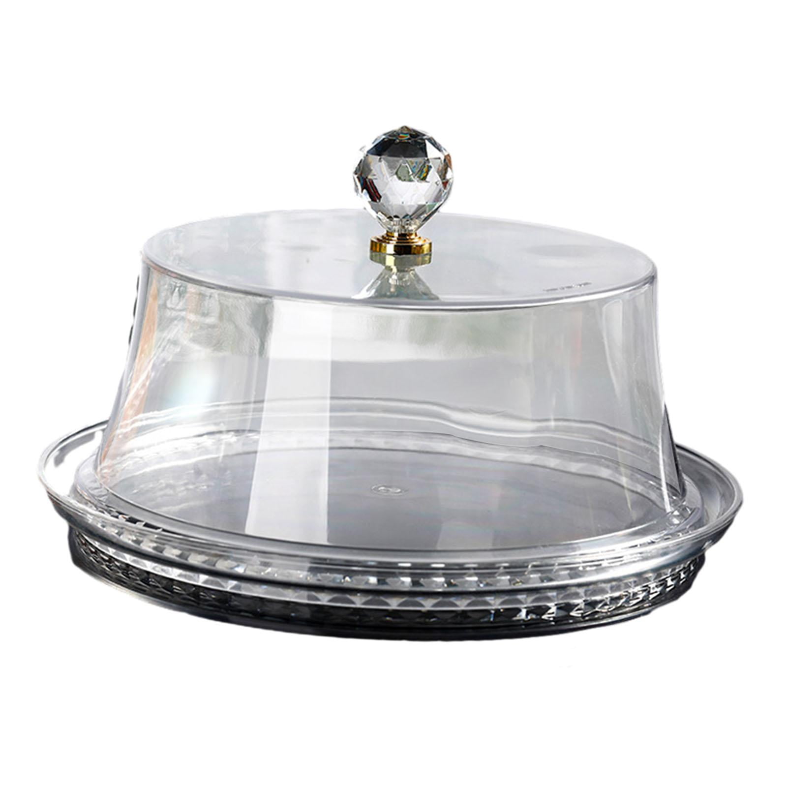 TISHITA Acrylic Cake Stand with Dome Cake Pan Pastry Display Server ...