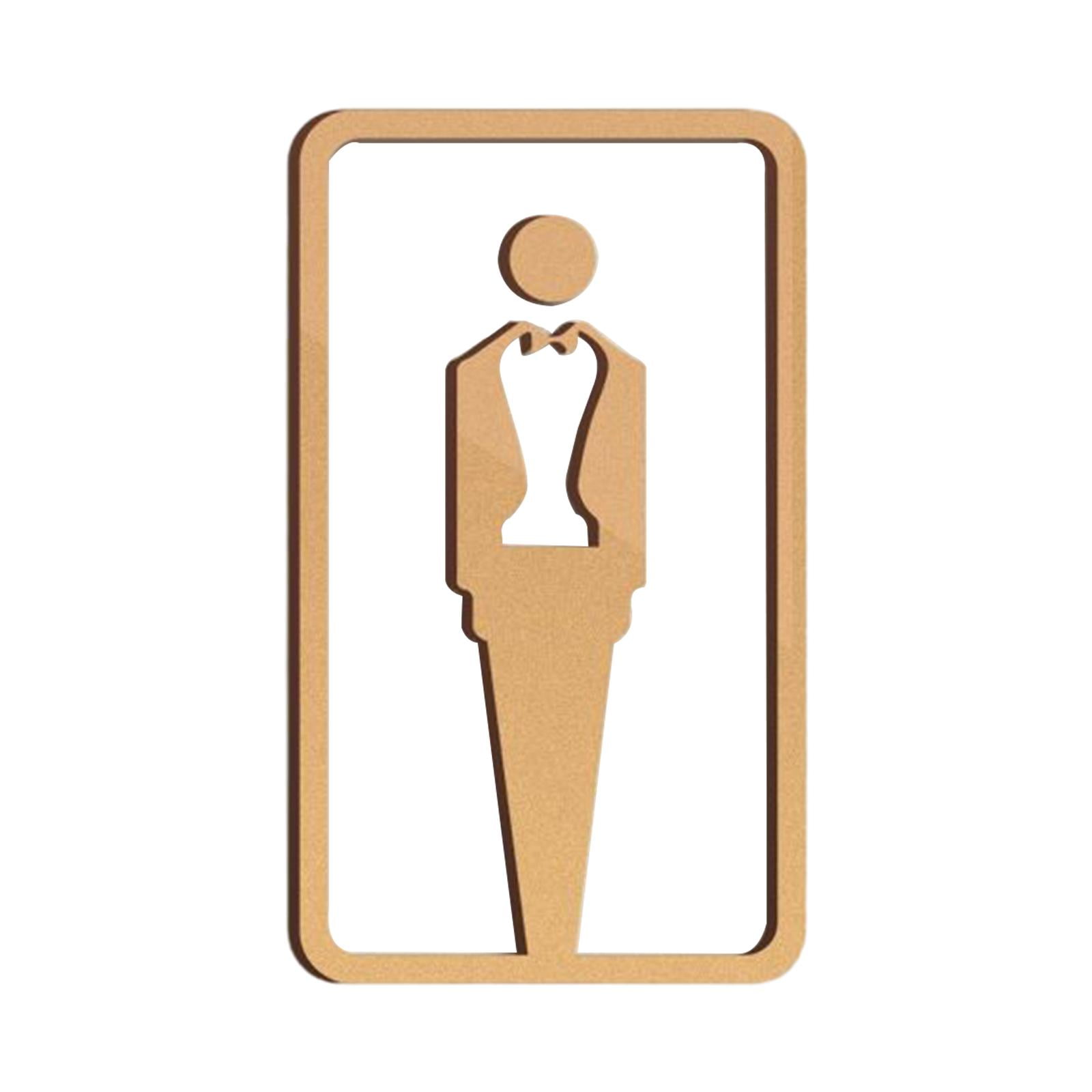 TISHITA Bathroom Sign Restroom Sign Fashion Graphical Symbols Bathroom ...