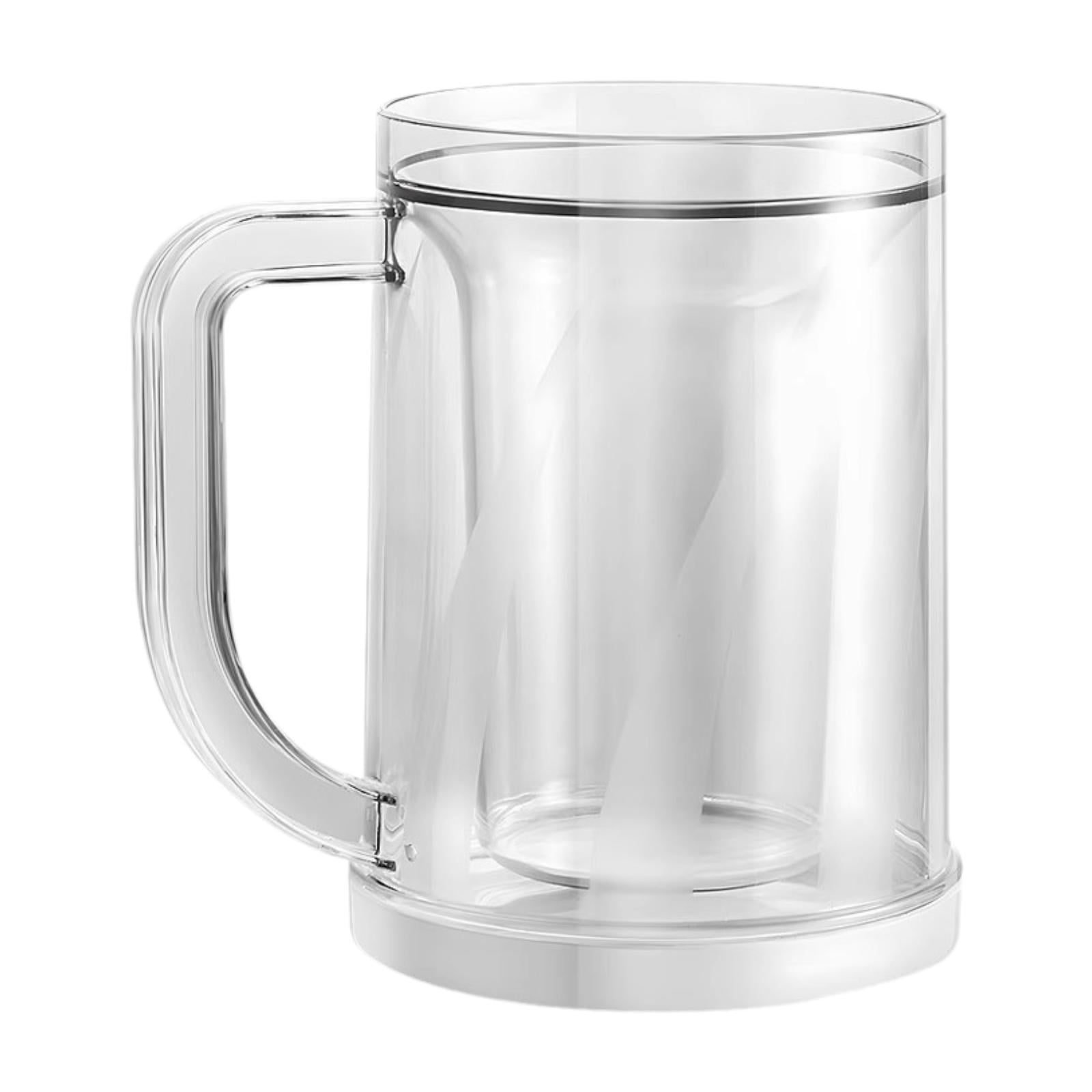 TISHITA Beer Mugs for Freezer Double Walled Gifts Summer Coffee Tea Cup ...