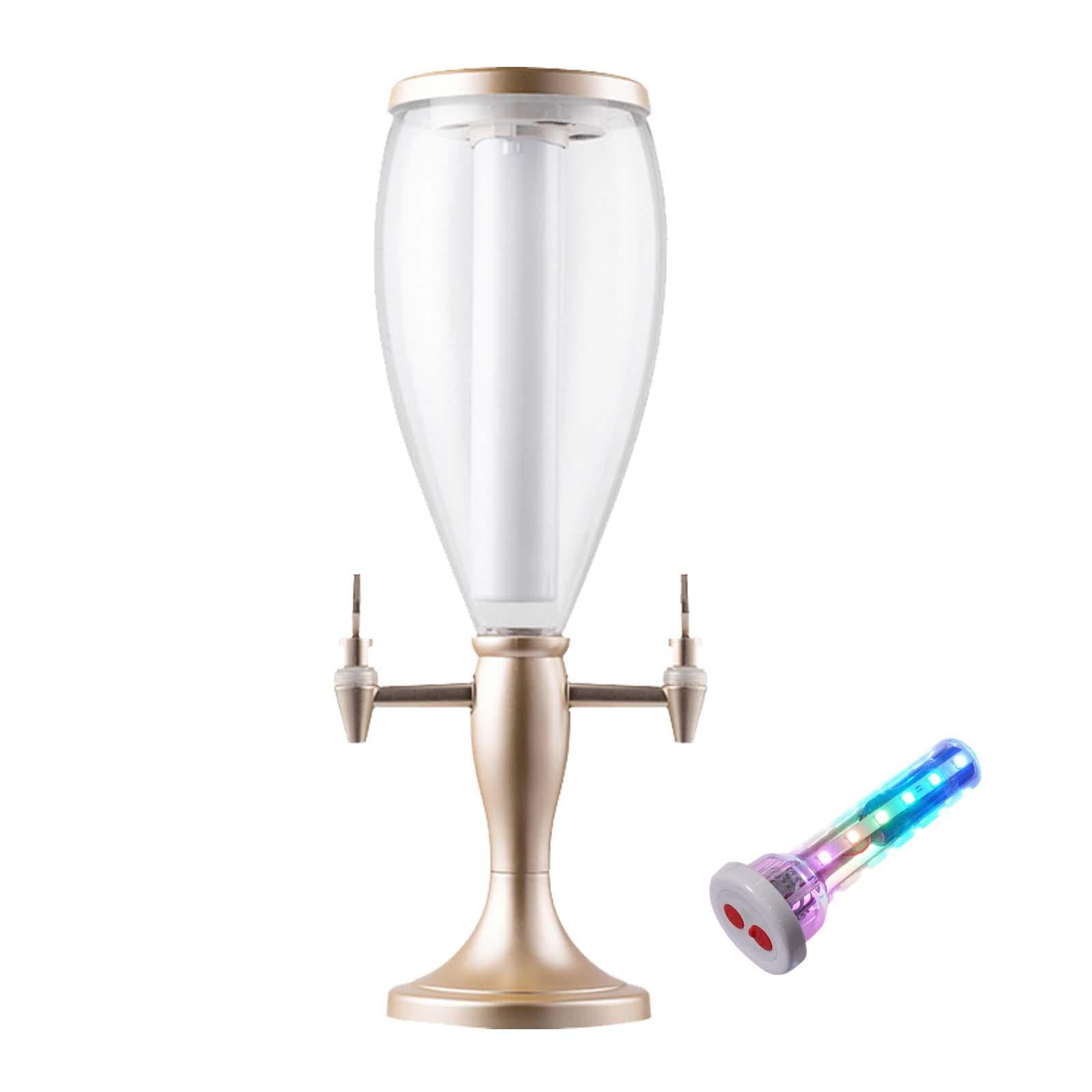 TISHITA Beverage Dispener 3L with Ice Tubing Tabletop Beer Tower for ...