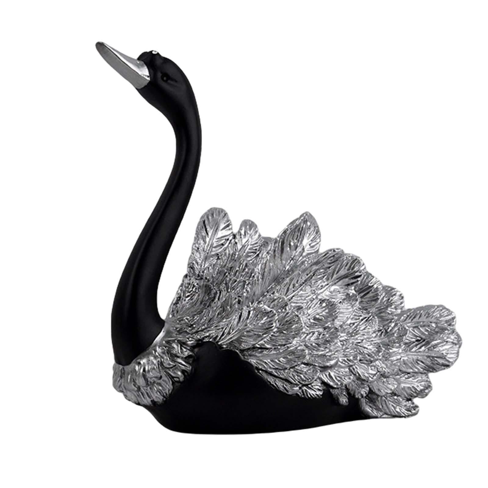 TISHITA Black Swan Figurine Desktop Ornament Collectible Modern Swan ...