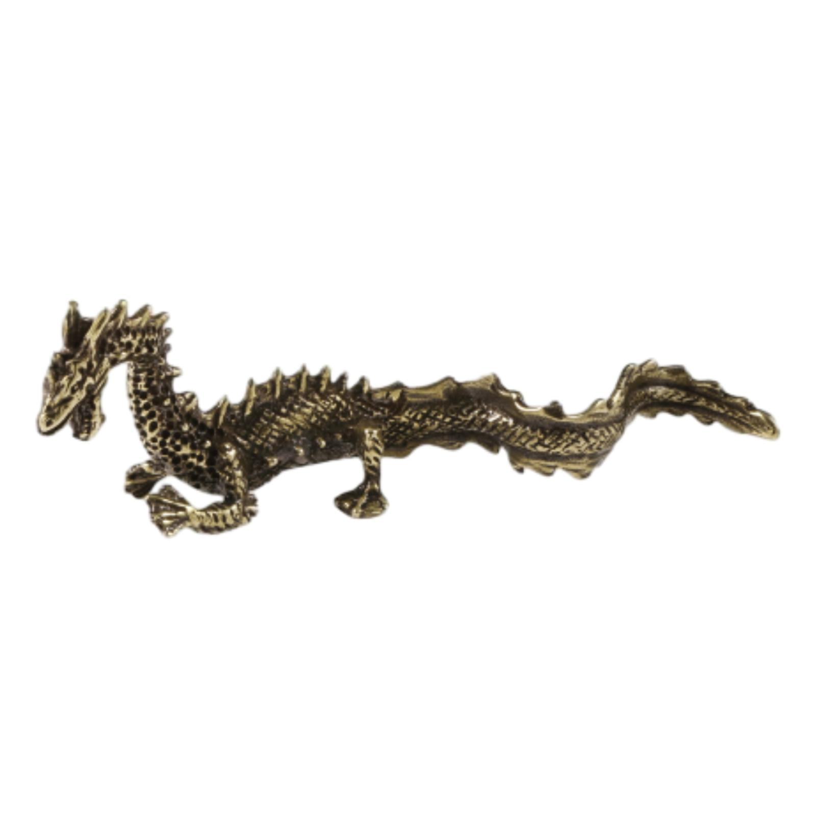 TISHITA Brass Chinese Dragon Dragon Sculpture Animal Model Lifelike ...